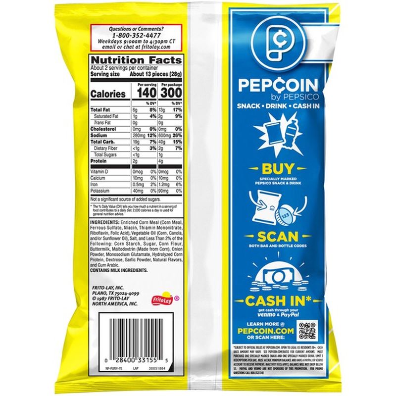 Funyuns Regular Onion Flavored Rings (2.125 oz) - Instacart