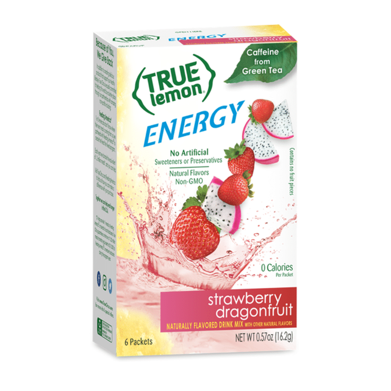 True Lemon Energy Strawberry Dragonfruit Drink Mix (6 ct) - Instacart