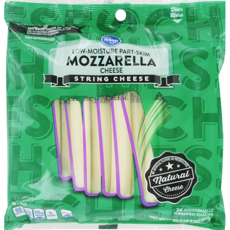 Kroger Low-moisture Part-skim Mozzarella String Cheese (24 ct) - Instacart