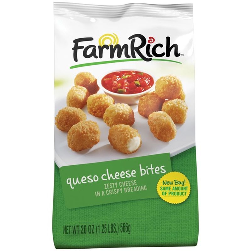 Farm Rich Zesty Cheese in a Crispy Breading Queso Cheese Bites (20 oz ...