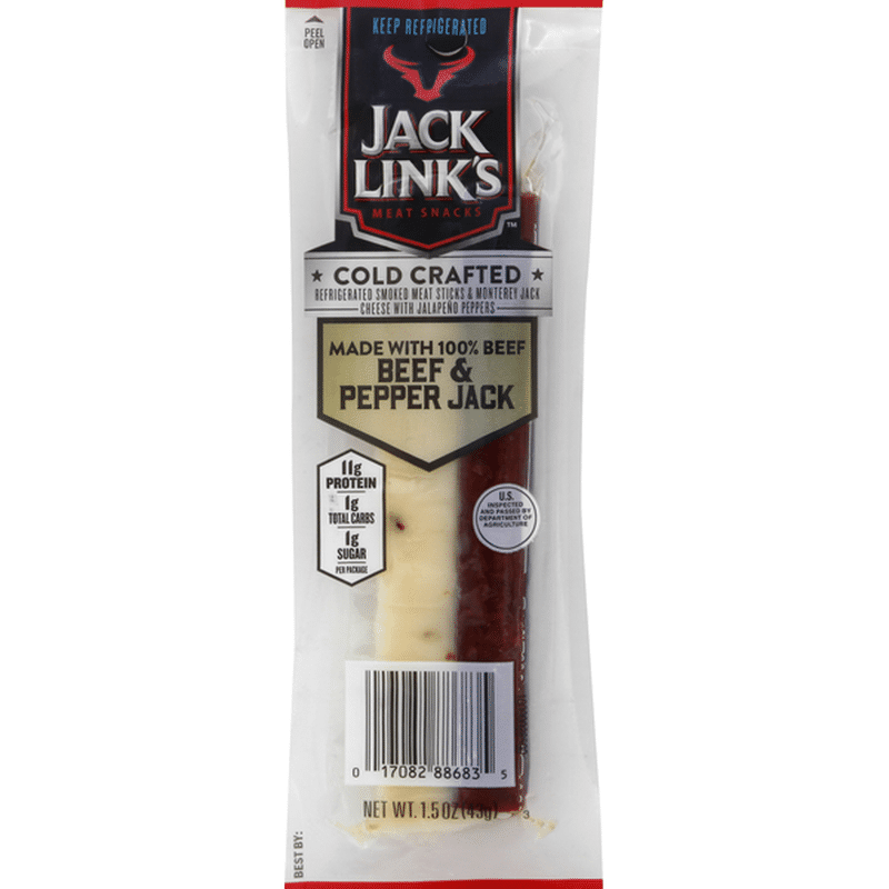 Jack Link's Meat Sticks, Beef & Pepper Jack (1.5 oz) - Instacart