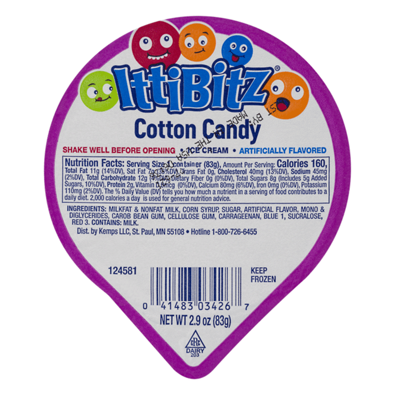 IttiBitz Cotton Candy Ice Cream (83 g) - Instacart
