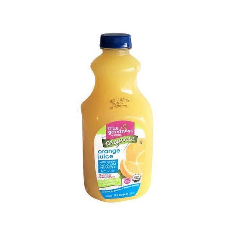 Meijer True Goodness Orange Organic No Pulp Juice (59 fl oz) - Instacart