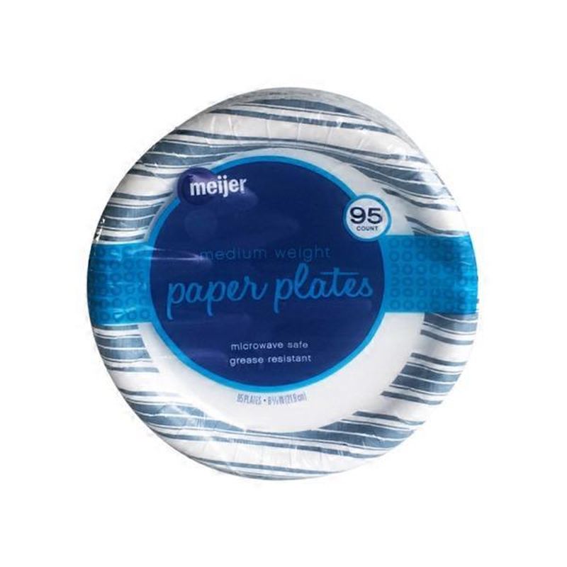 Meijer 8 5/8" Paper Plates (95 ct) - Instacart