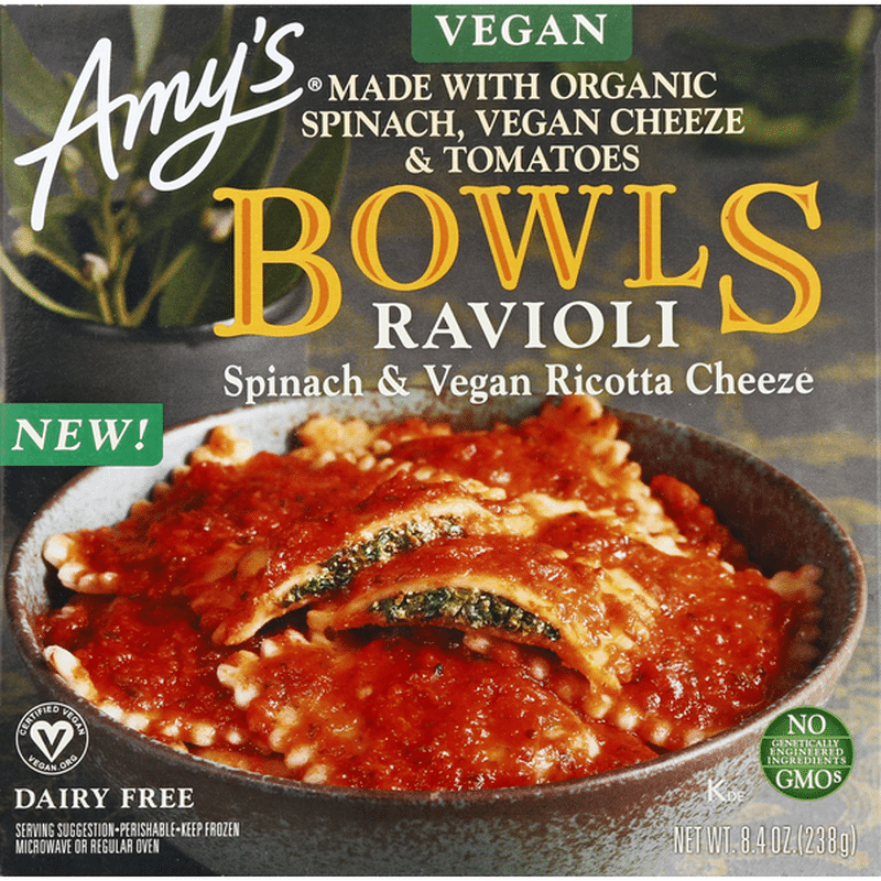 Amy's Kitchen Frozen Spinach & Cheeze Ravioli, Vegan (8.4 oz) - Instacart Amy's Kitchen Frozen Spinach & Cheeze Ravioli, Vegan (8.4 oz) - Instacart