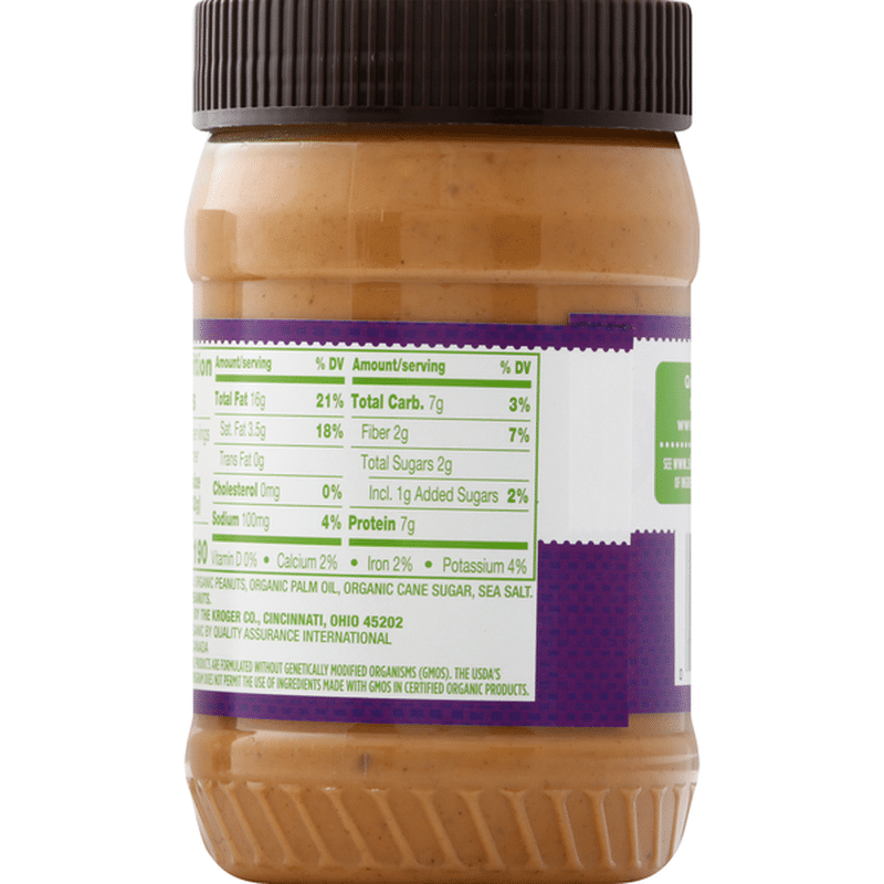 Simple Truth Organic Peanut Butter Spread, No Stir, Crunchy (16 oz ...