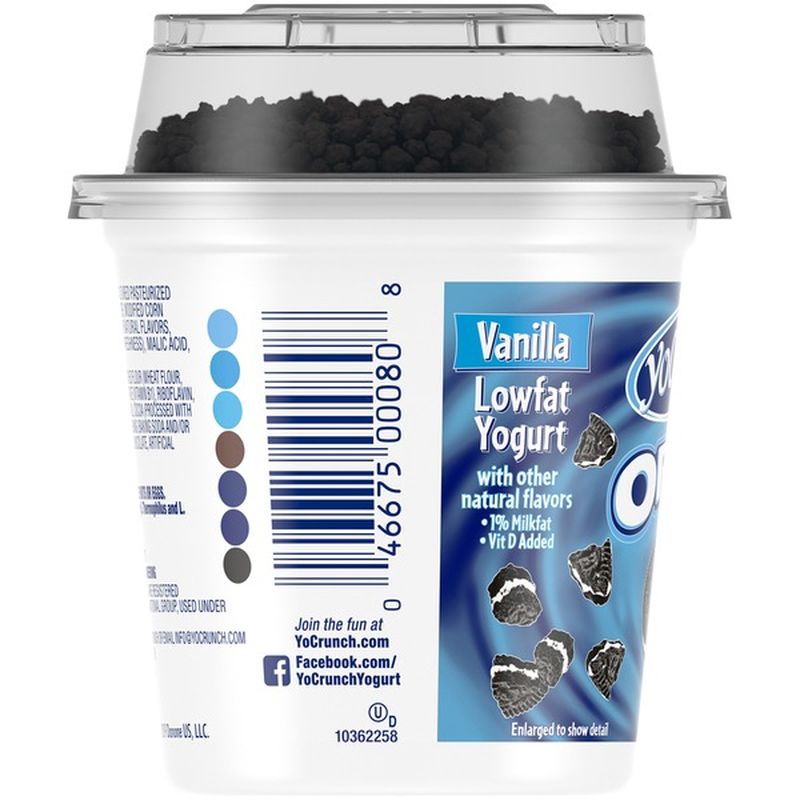 YoCrunch Cookies n Cream Lowfat Yogurt with Oreo Cookie Pieces (6 oz ...