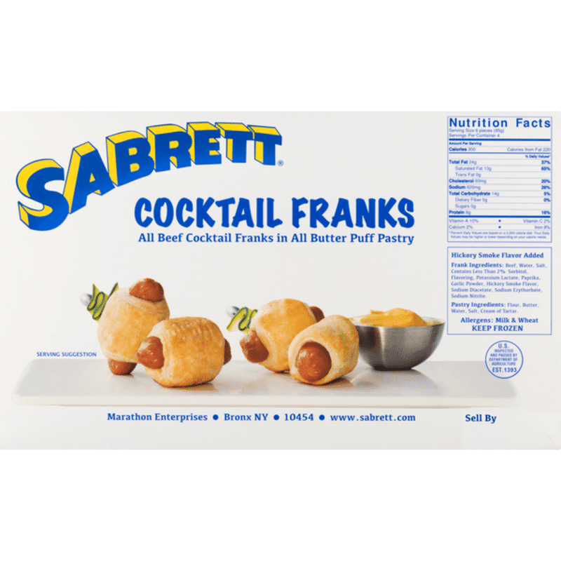 Sabrett Cocktail Beef Franks in All Butter Puff Pastry (24 ct) from ...