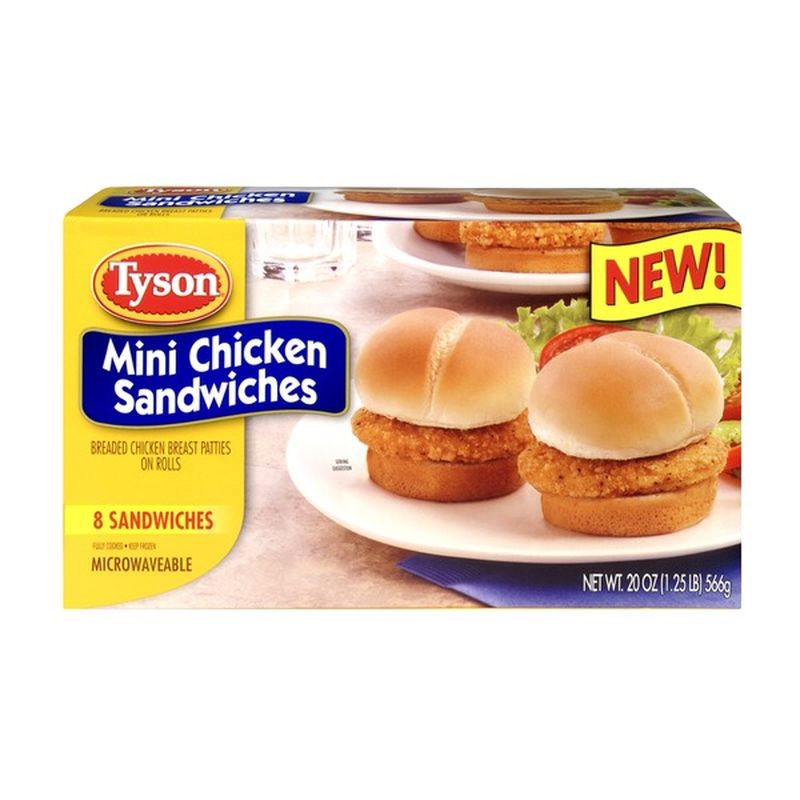 Tyson Mini Chicken Sandwiches - 8 CT (20 oz) - Instacart