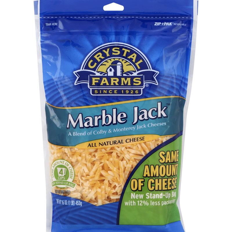 Crystal Farms Cheese, Marble Jack (16 oz) - Instacart