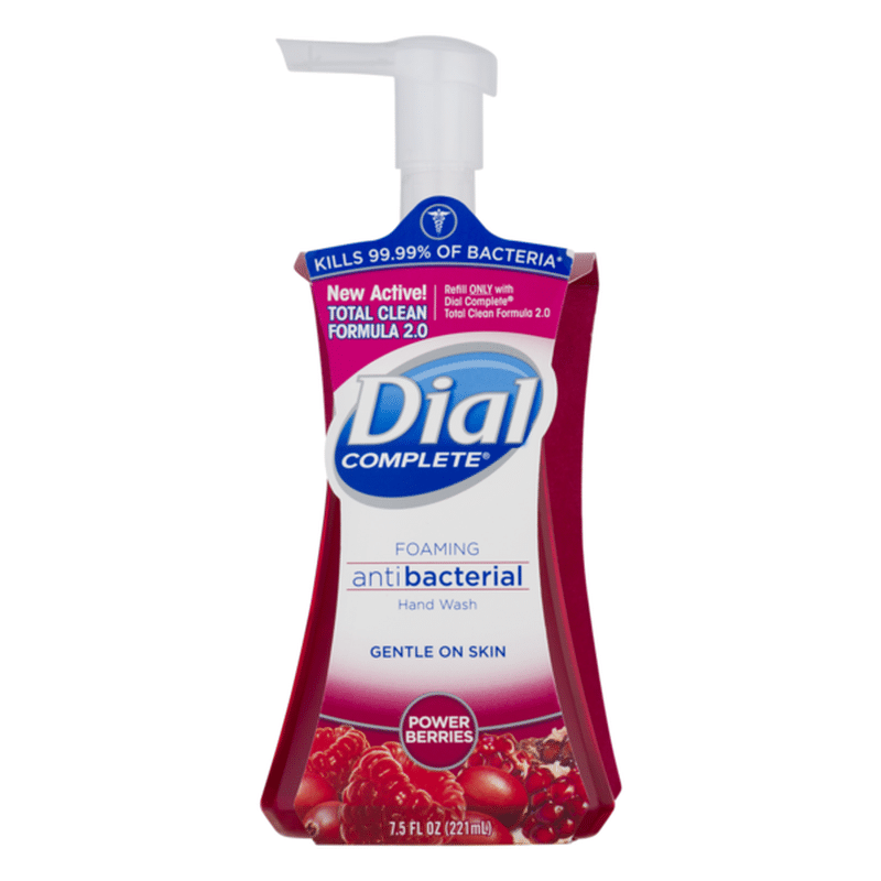 Dial Complete Antibacterial Foaming Hand Wash, Power Berries (7.5 fl oz ...