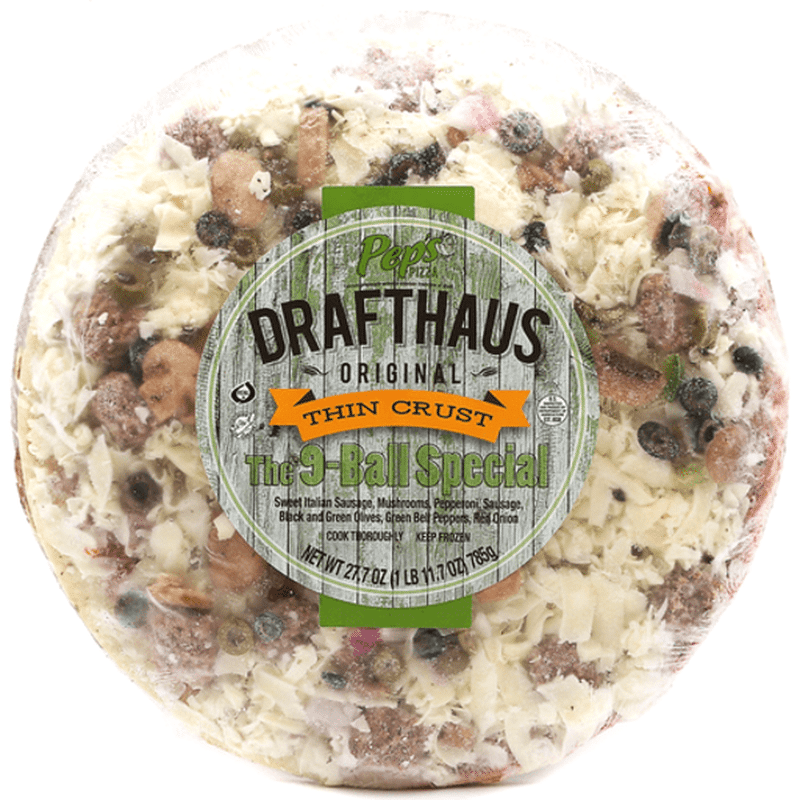 Peps Drafthaus 12" Original Thin Crust The 9-Ball Special Pizza (each ...