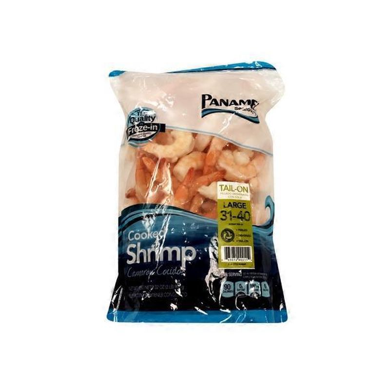 Panamei Cooked Shrimp Tail-on Large 31-40 (32 oz) - Instacart