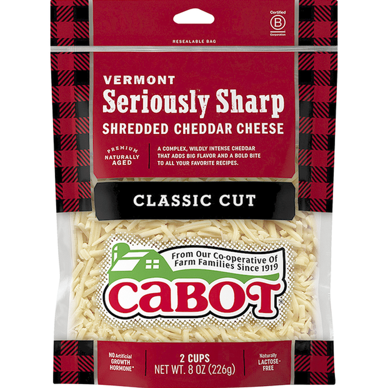 Cabot Hand Selected Premium Cheddar Cheese Seriously Sharp (8 oz ...