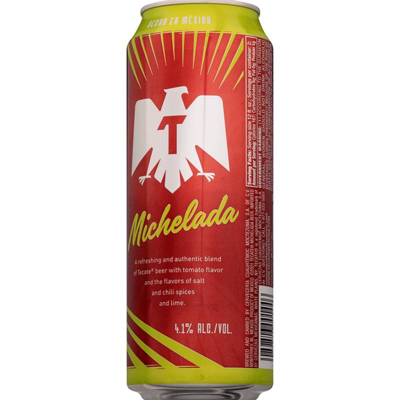 Tecate Michelada Mexican Lager Beer (24 fl oz) - Instacart