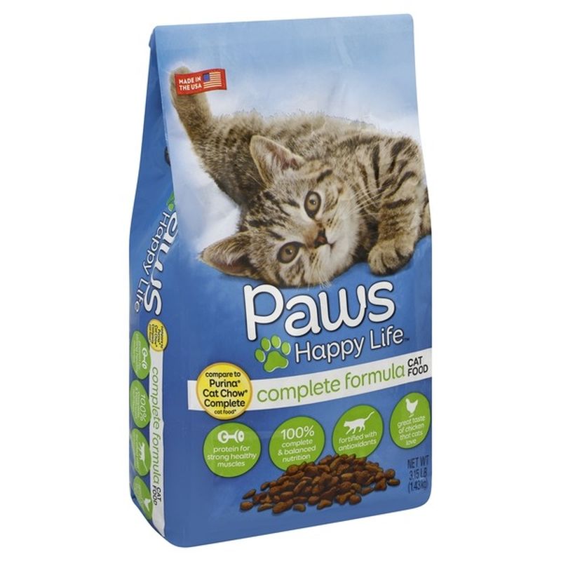 Paws Happy Life Chicken Complete Formula Cat Food (3.15 lb) - Instacart