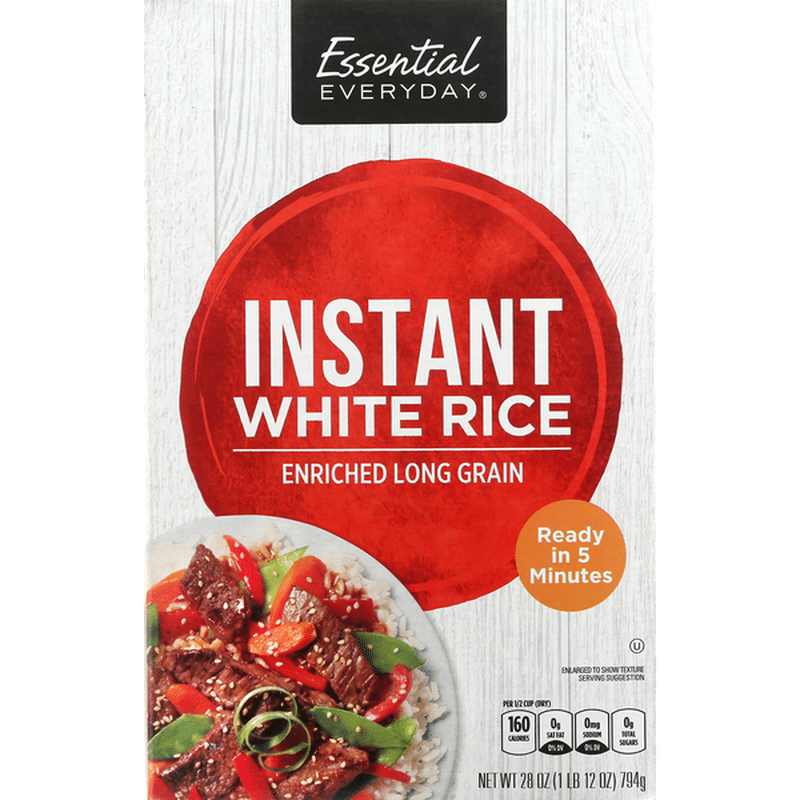 Essential Everyday Rice, White, Instant (28 oz) - Instacart