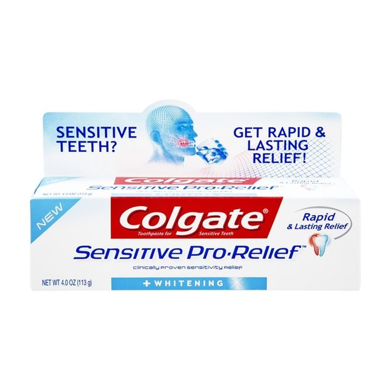 Colgate Sensitive Pro-Relief + Whitening Toothpaste (4 oz) - Instacart