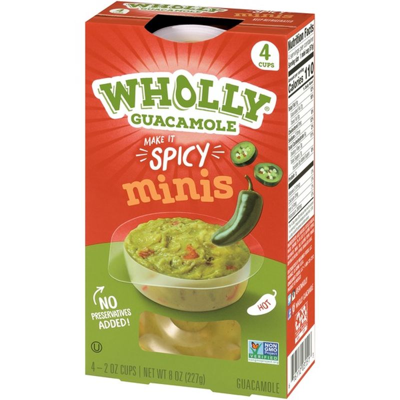 Wholly Guacamole Spicy Guacamole Minis (2 oz) - Instacart