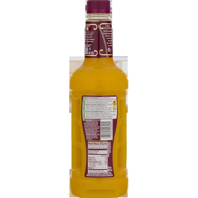 Master of Mixes Mixer, Mango Daiquiri/Margarita (33.8 fl oz) from Food ...