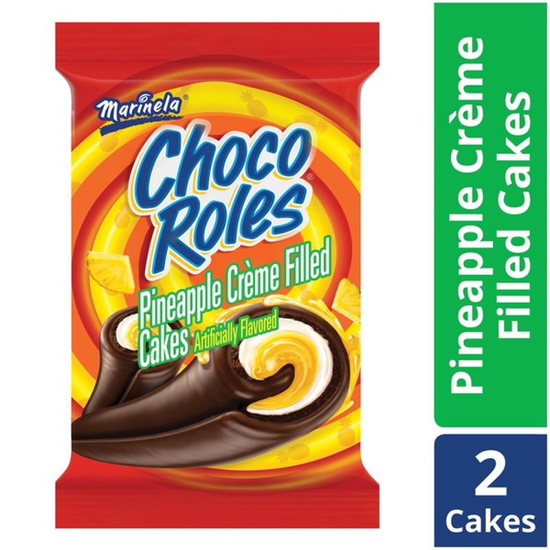 Marinela Choco Roles Pineapple and Crème Filled Snack Cakes with ...