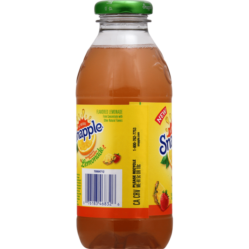 Snapple Lemonade, Strawberry Pineapple (16 oz) - Instacart