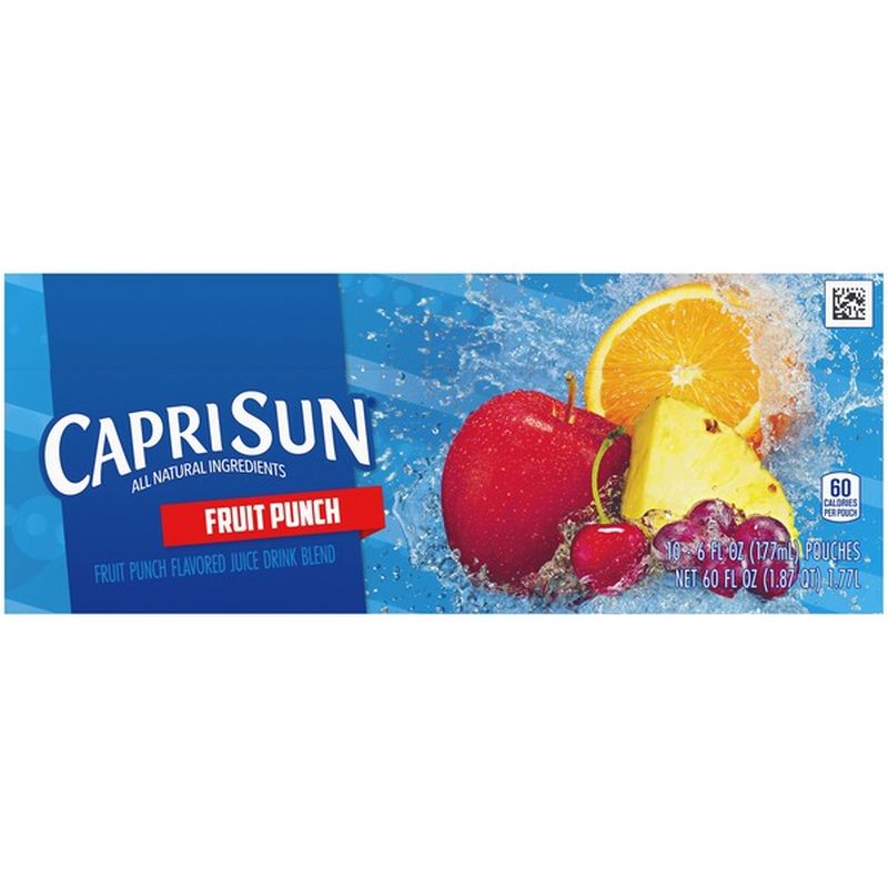 Capri Sun Fruit Punch Naturally Flavored Juice Drink Blend (6 fl oz ...