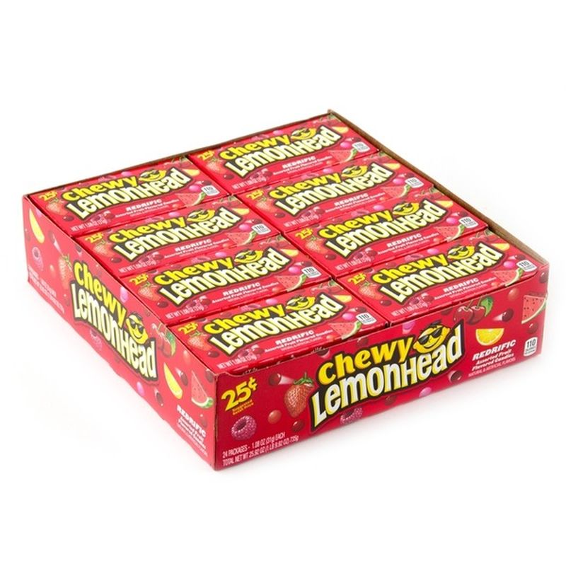 Lemonhead Assorted Fruit Flavors Redrific Chewy Candy (24 ct) - Instacart