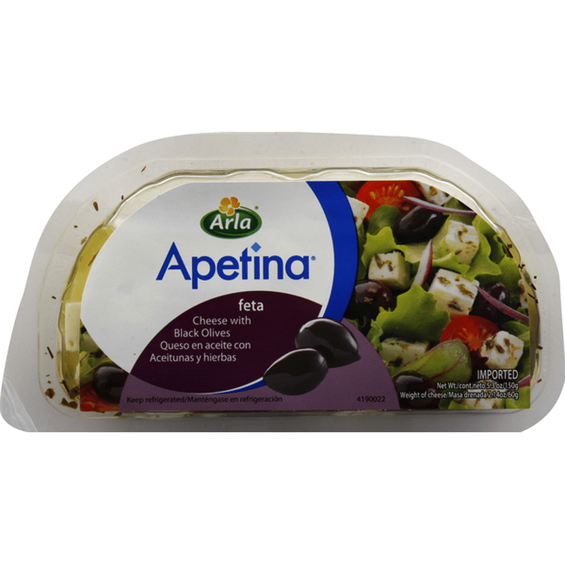 Apetina Feta Cheese, with Black Olives (5.3 oz) - Instacart