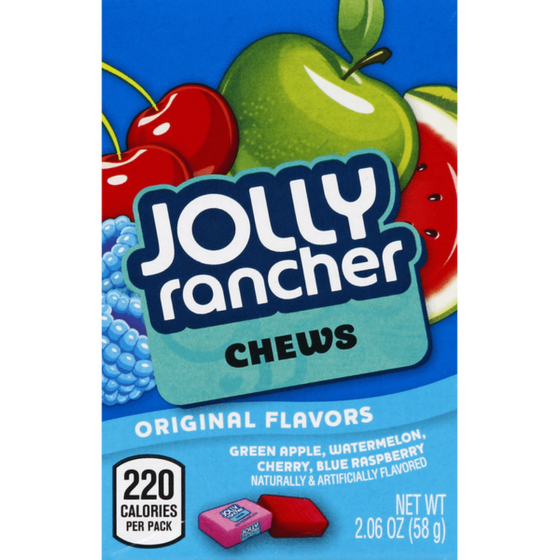 Jolly Ranchers Chews, Original Flavors (2.06 oz) - Instacart