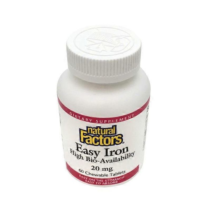 Natural Factors Easy Iron Dietary Supplement, 20 Mg (60 ct) - Instacart