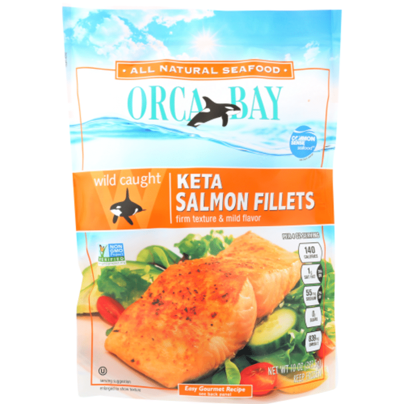 Orca Bay Seafoods Salmon Fillets, Keta, Wild Caught (10 oz) - Instacart