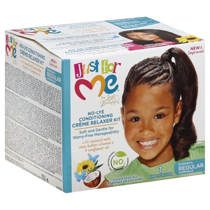 Just for Me No-Lye Conditioning Creme Relaxer Kit Children's Regular ...
