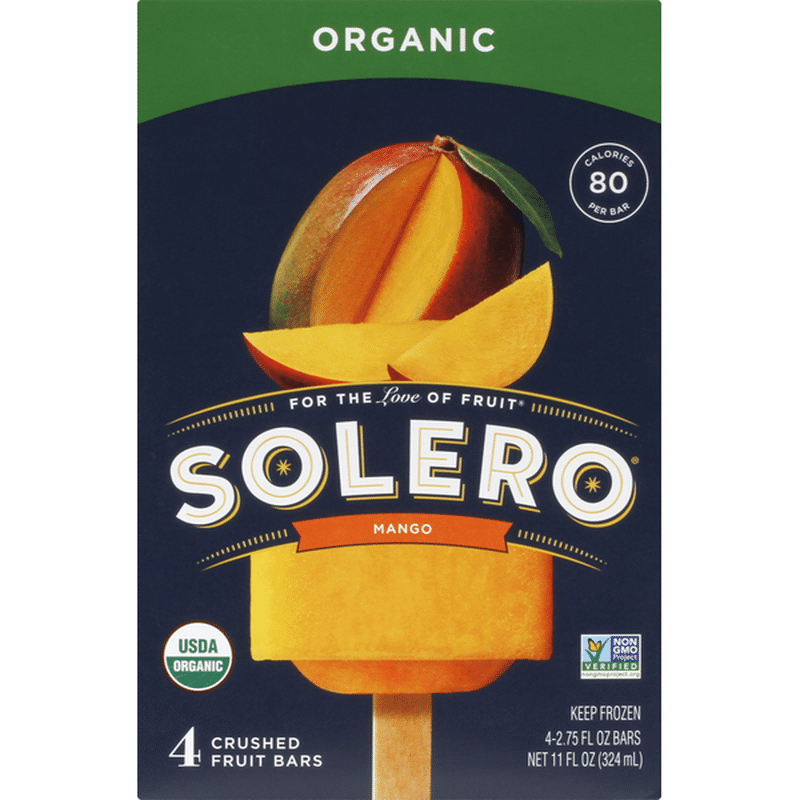 Solero Fruit Bars, Organic, Mango, Crushed (6 each) - Instacart