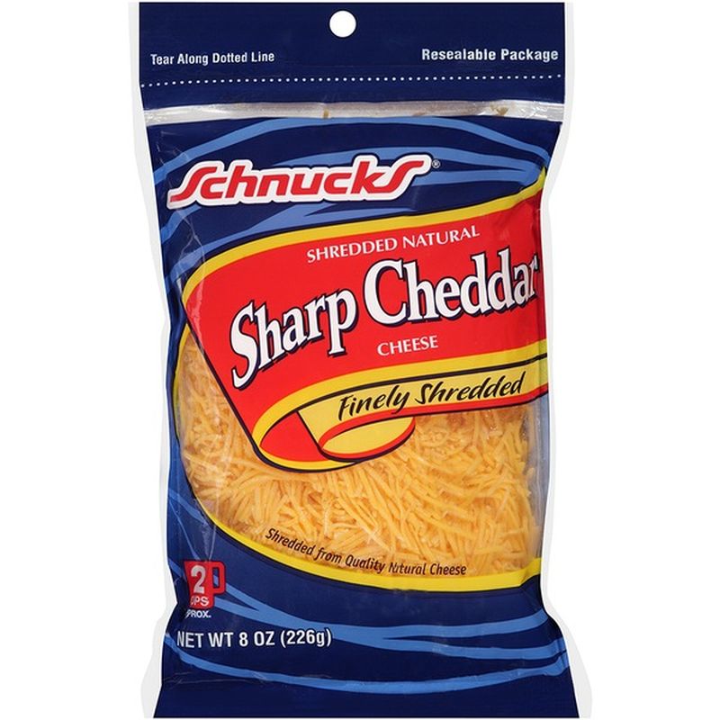 Schnucks Finely Shredded Sharp Cheddar Cheese (8 oz) - Instacart