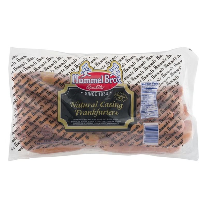 Hummel Bros Natural Casing Frankfurters - 35 CT (5 lb) - Instacart