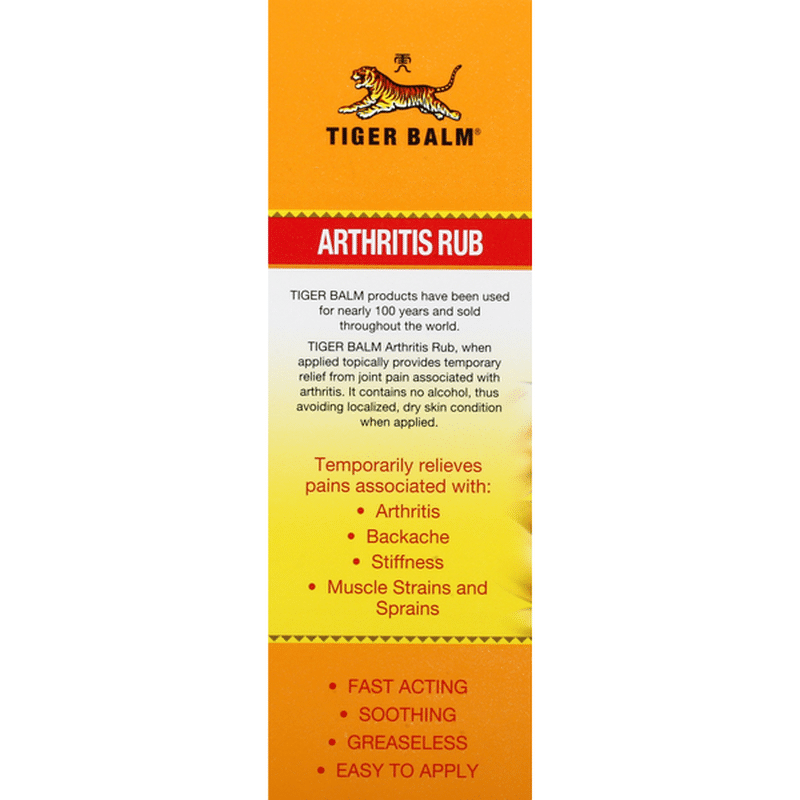 Tiger Balm Arthritis Rub (4 oz) - Instacart