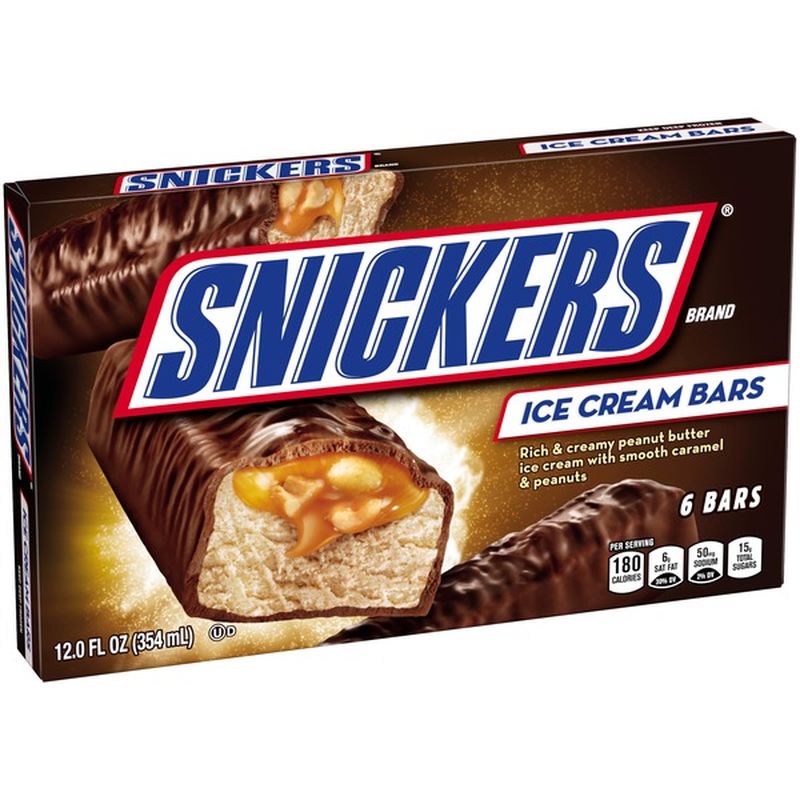 Snickers Ice Cream Bars (6 ct) - Instacart