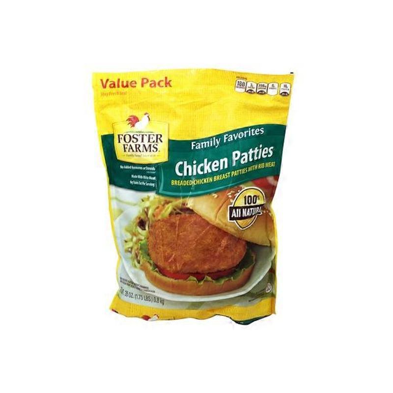 Foster Farms Chicken Patties, Classic, Value Pack (28 oz) - Instacart