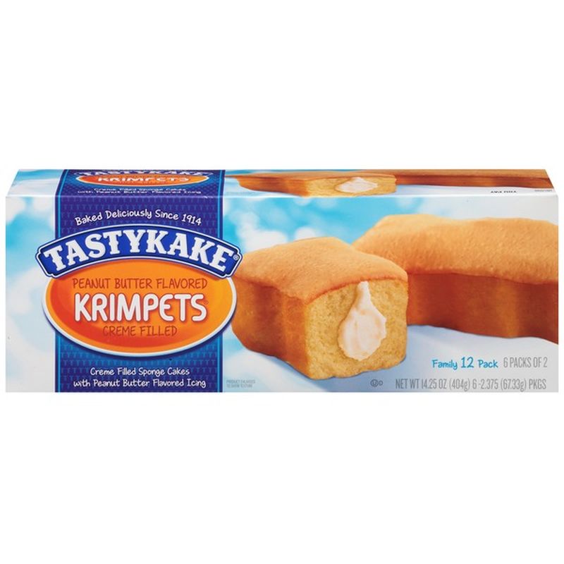 Tastykake Creme Filled Peanut Butter Flavored Krimpets (404 g) - Instacart