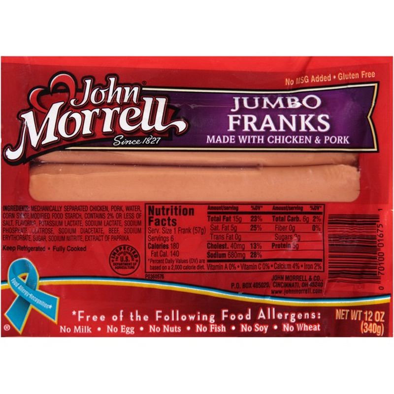 John Morrell Jumbo Franks (12 oz) - Instacart