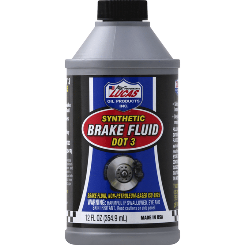 Lucas Brake Fluid, Synthetic, Dot 3 (12 oz) - Instacart