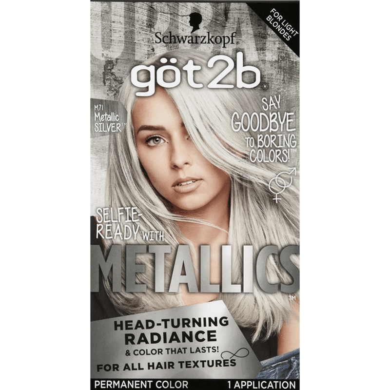 Schwarzkopf Hair Color, M71 Metallics Silver (4.8 fl oz) - Instacart