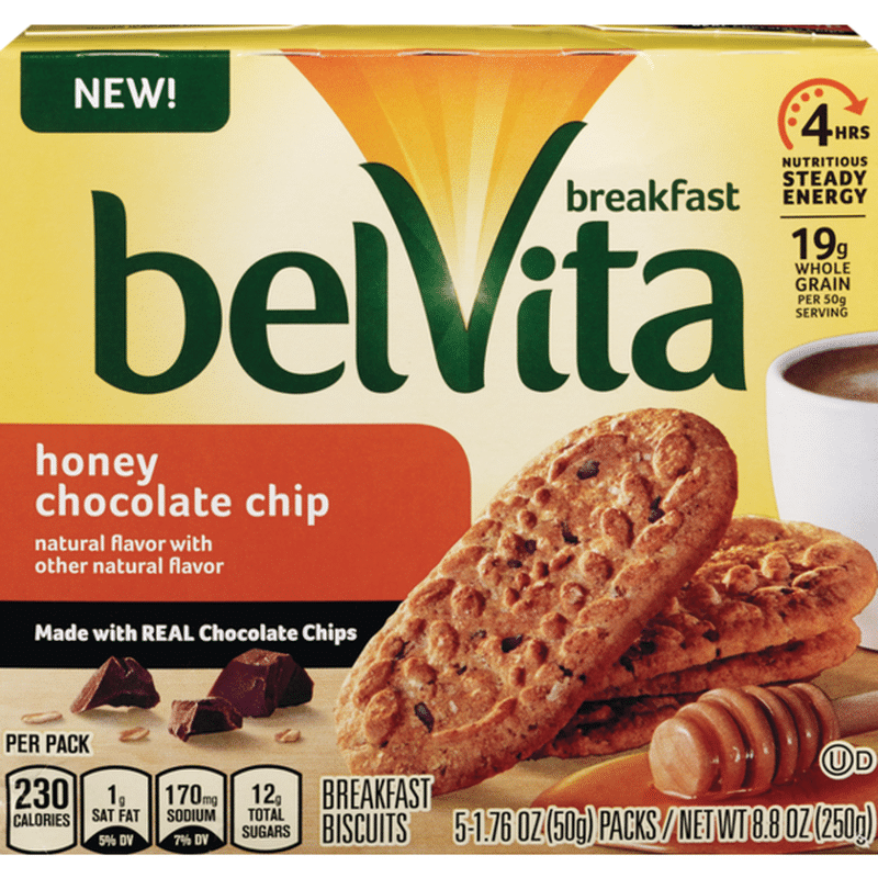 belVita Honey Chocolate Chip Breakfast Biscuits (1.76 oz) - Instacart
