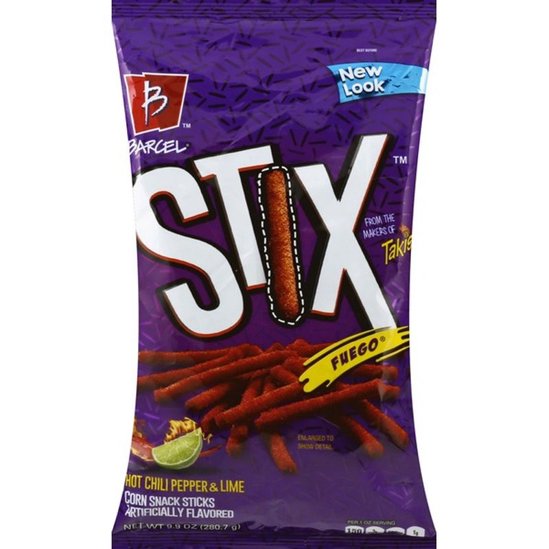 Barcel Corn Snack Sticks, Hot Chili Peppers & Lime, Fuego (9.9 oz ...