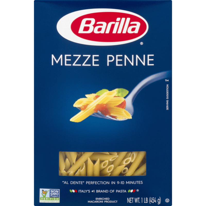 Barilla® Classic Blue Box Pasta Mezze Penne (16 oz) - Instacart