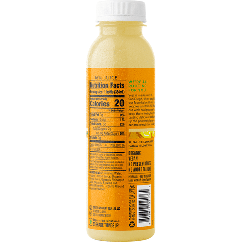 Suja Ginger Love Organic Cold-Pressed Fruit Juice Drink (12 fl oz ...
