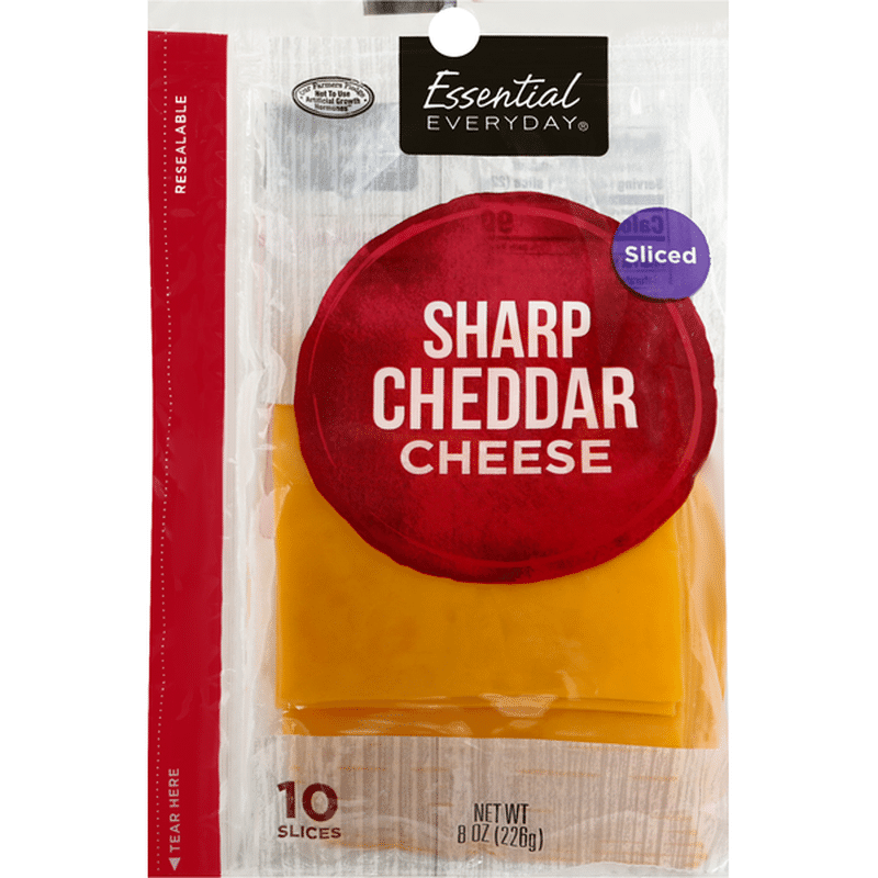 Essential Everyday Sliced Cheese, Sharp Cheddar (10 each) Delivery or ... Essential Everyday Sliced Cheese, Sharp Cheddar (10 each) Delivery or ...