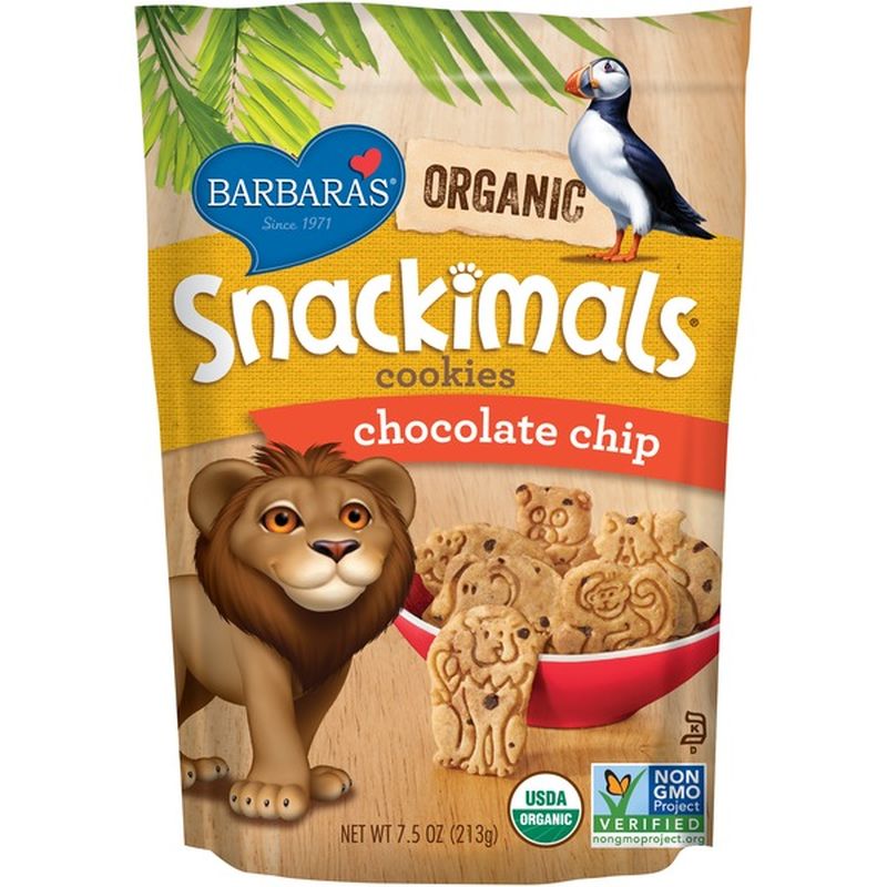 Snackimals Cookies Organic Chocolate Chip Cookies (7.5 oz) - Instacart