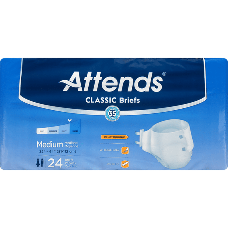 Attends Classic Briefs, Medium (24 each) - Instacart
